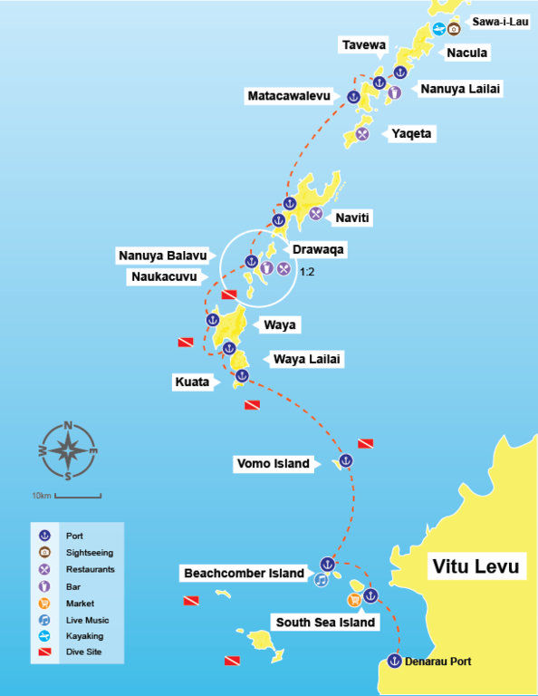 Yasawa Flyer - Ferry service between Port Denarau and Yasawa islands ...